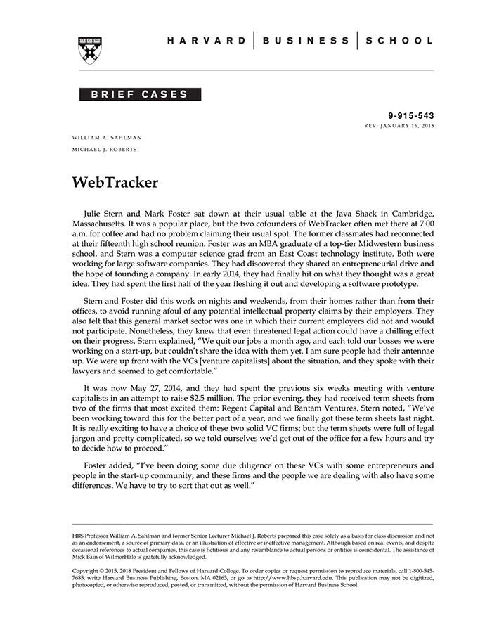 WebTracker – Harvard Business School Publishing