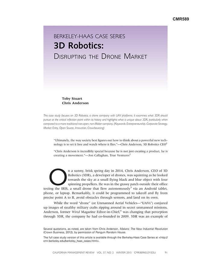 3D Robotics: Disrupting the Drone Market – Harvard Business School ...